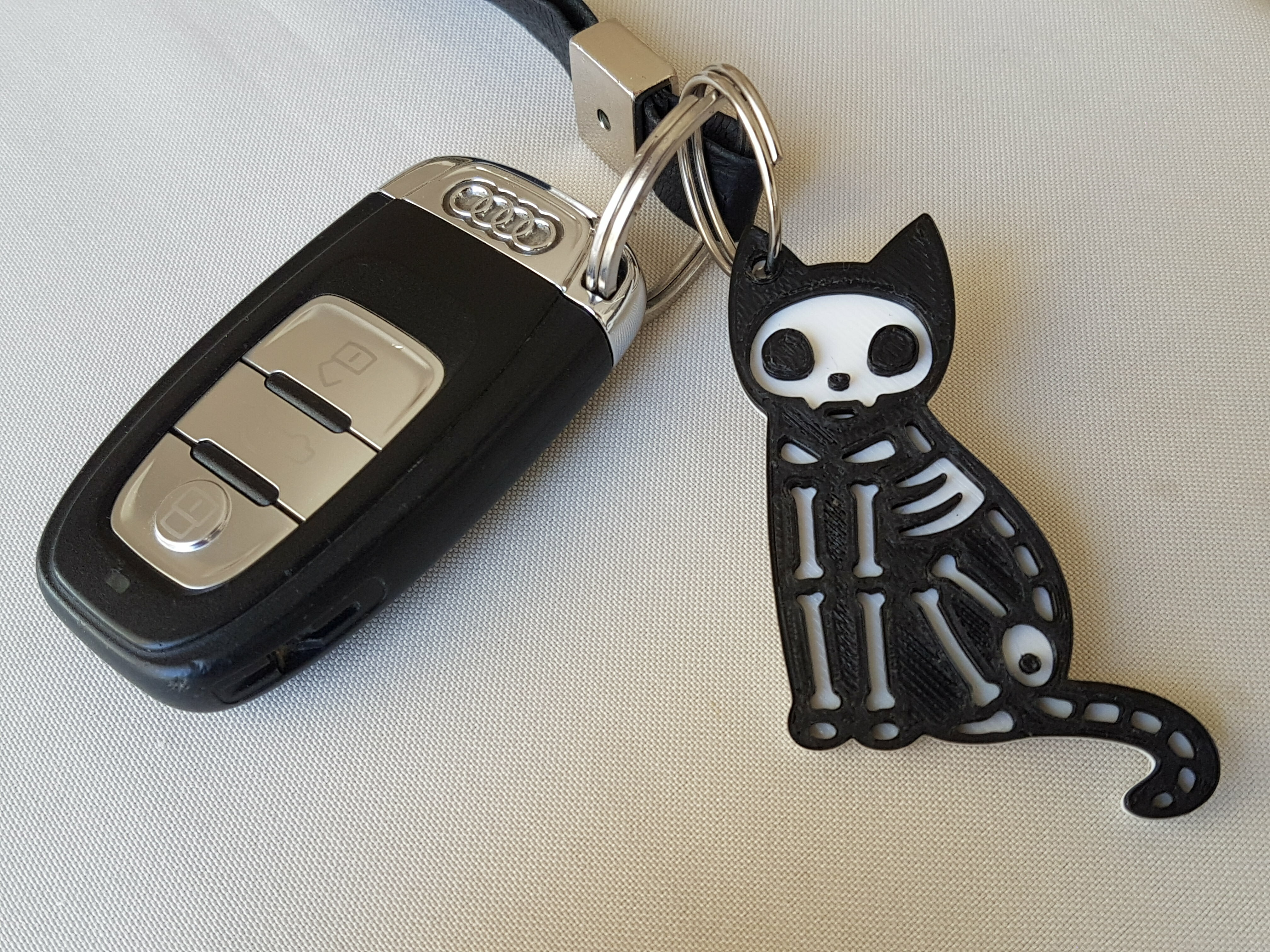 Free STL file KEYCHAINS SKELETON FIGURES X3🐰💀😺 ・Design to download and ...